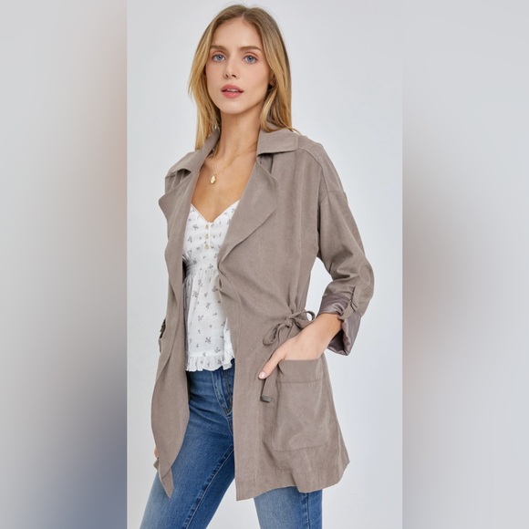 BE COOL | Jackets & Coats | Light Peachskin Trench Jacket | Poshmark